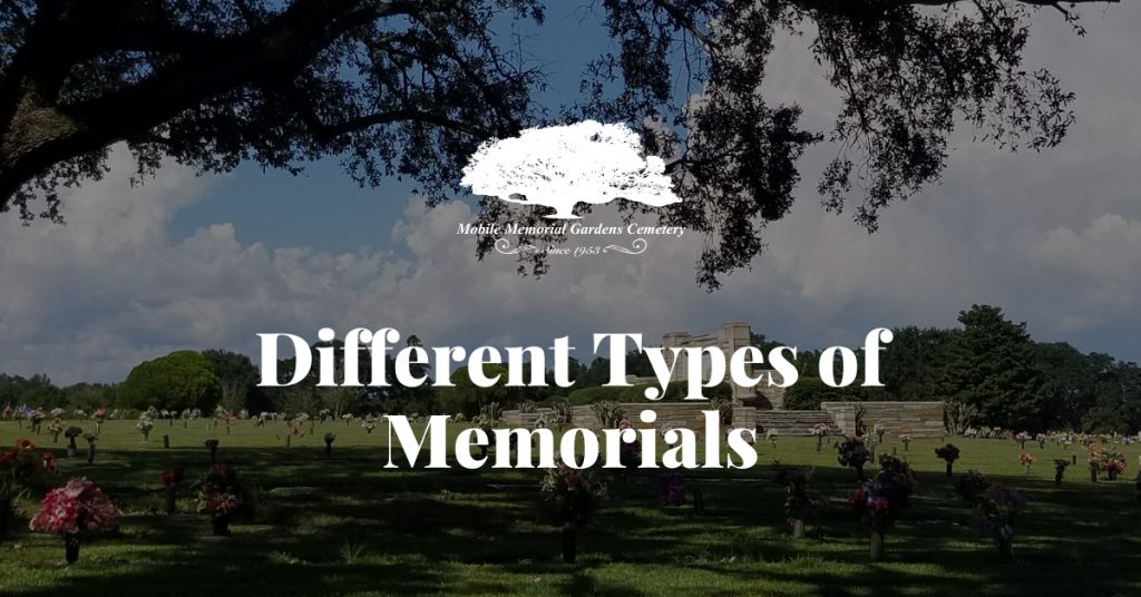 Types of Memorials at Mobile Memorial Gardens Cemetery | Mobile, AL